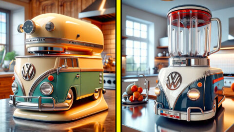 These Volkswagen Bus Shaped Kitchen Appliances Make Your Kitchen a ...