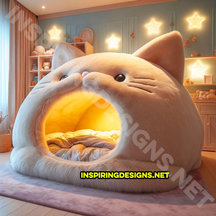 These Giant Cat-Shaped Beds Are The Purr-fect Addition to Any Child's Room!