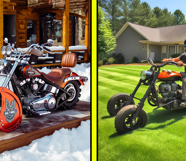 These Harley Motorcycle Snowblowers and Lawn Mowers Are The new Kings ...