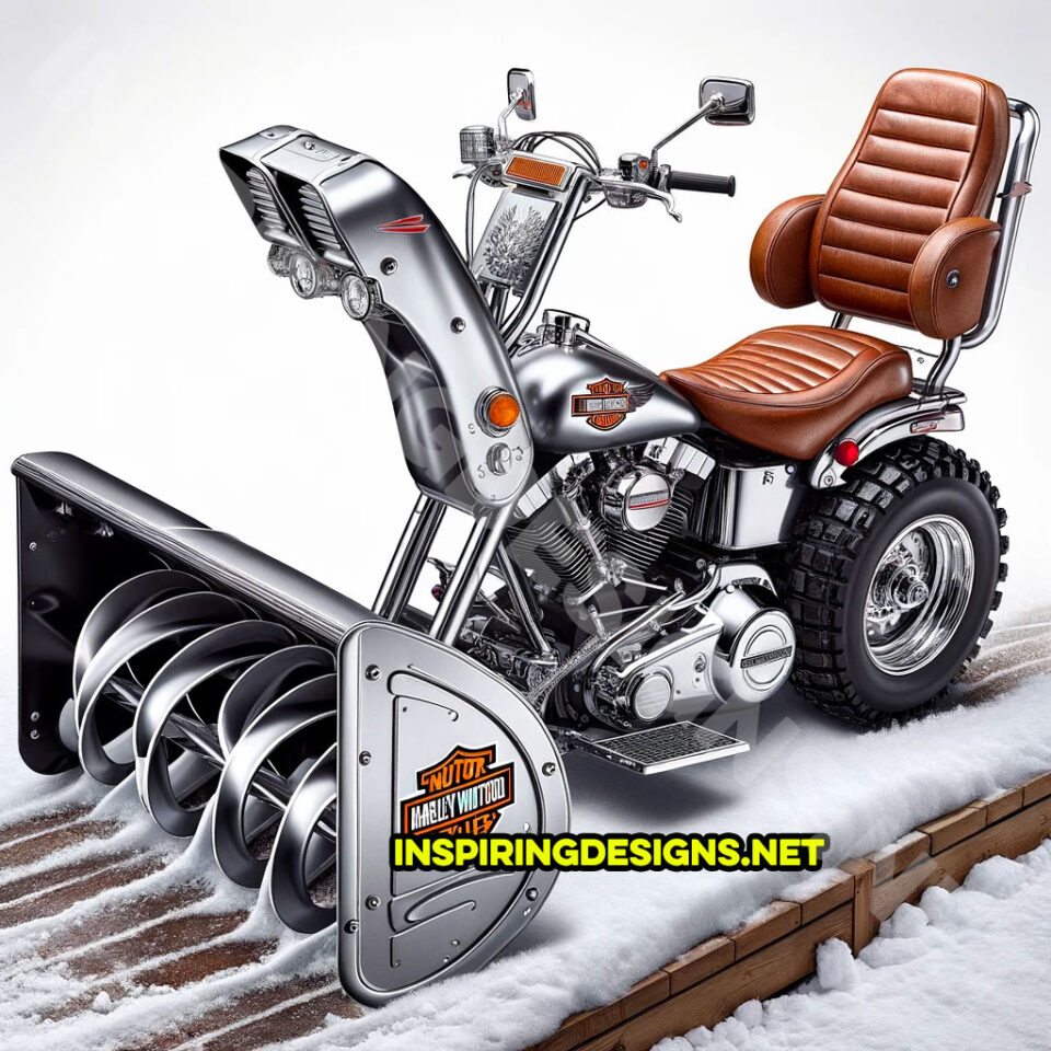 These Harley Motorcycle Snowblowers and Lawn Mowers Are The new Kings ...