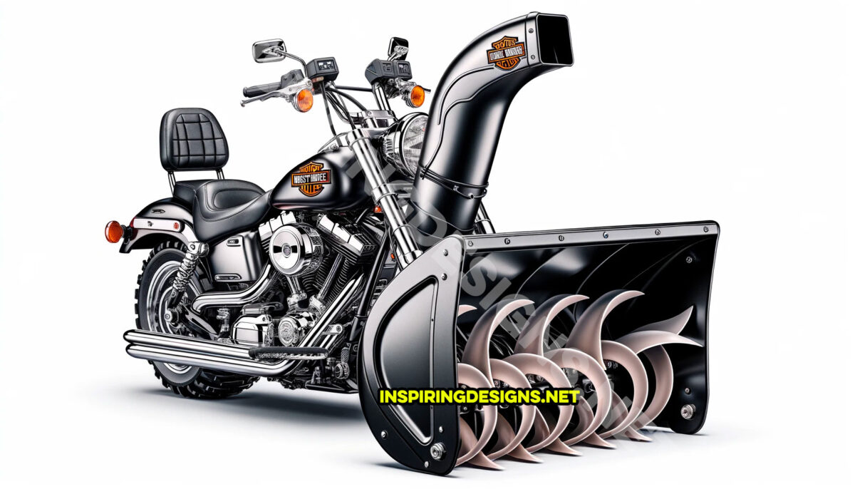 These Harley Motorcycle Snowblowers and Lawn Mowers Are The new Kings ...