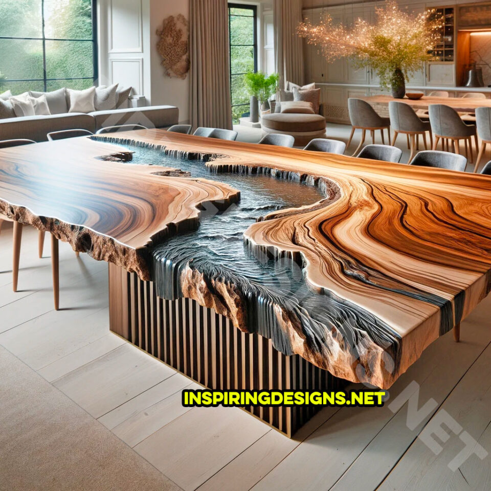 These Wood and Epoxy River Tables Are Where Elegance Meets the Wilderness!