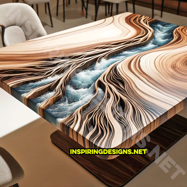 These Wood and Epoxy River Tables Are Where Elegance Meets the Wilderness!