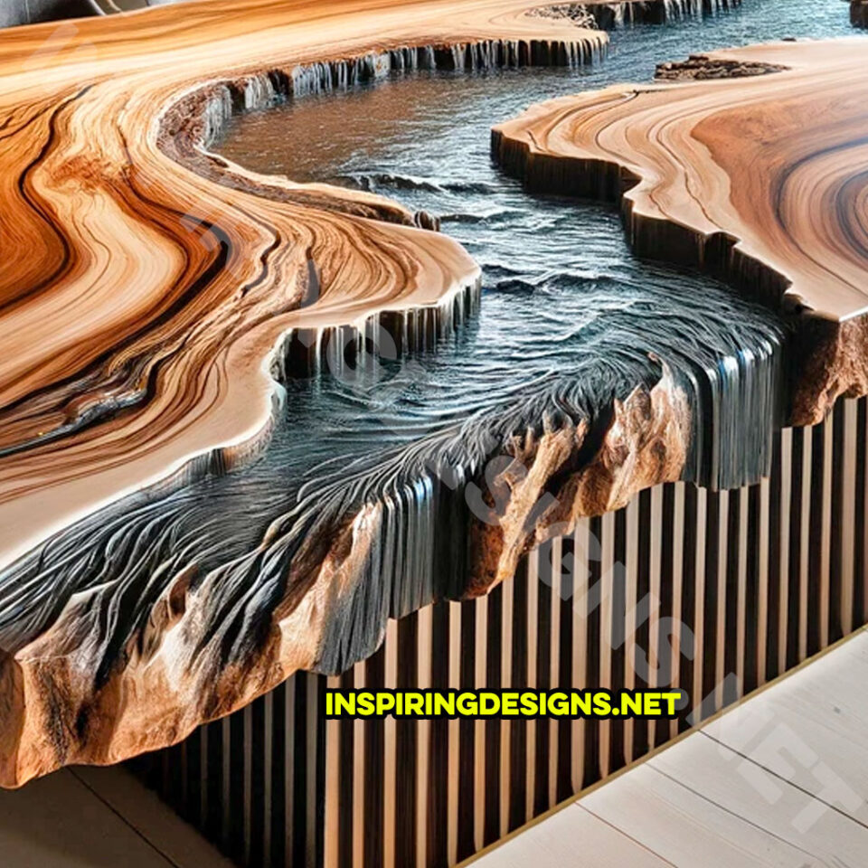 These Wood and Epoxy River Tables Are Where Elegance Meets the Wilderness!