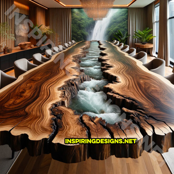 These Wood and Epoxy River Tables Are Where Elegance Meets the Wilderness!