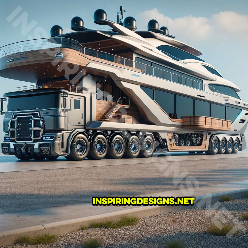 These Giant RVs Shaped Like Yachts Are a New Wave of Road-Tripping Luxury