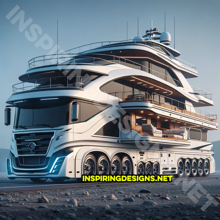 These Giant RVs Shaped Like Yachts Are a New Wave of Road-Tripping Luxury