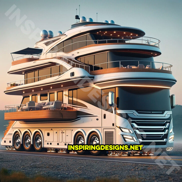 These Giant RVs Shaped Like Yachts Are a New Wave of Road-Tripping Luxury