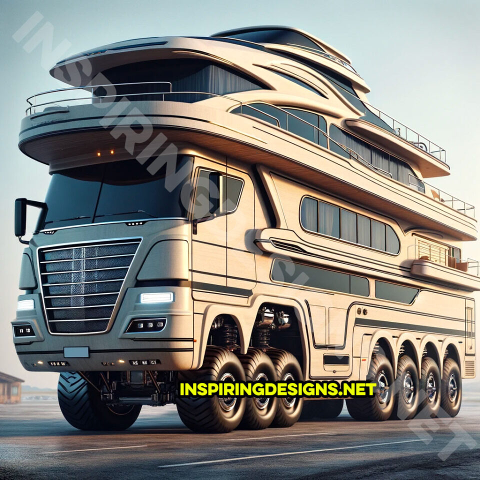 These Giant RVs Shaped Like Yachts Are a New Wave of Road-Tripping Luxury