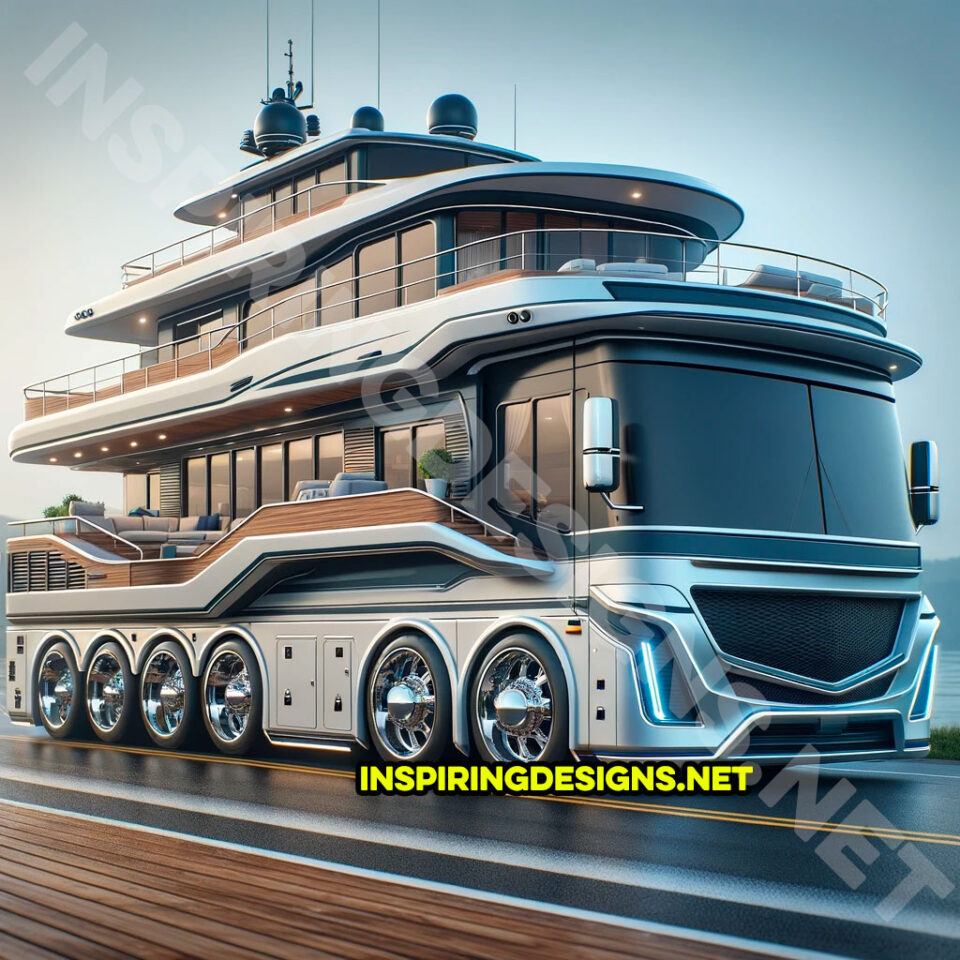 These Giant RVs Shaped Like Yachts Are a New Wave of Road-Tripping Luxury