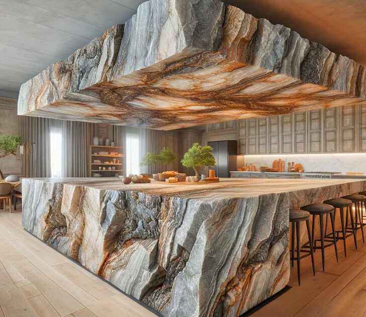 These Raw Stone Kitchen Islands Are The Ultimate Fusion of Function and ...