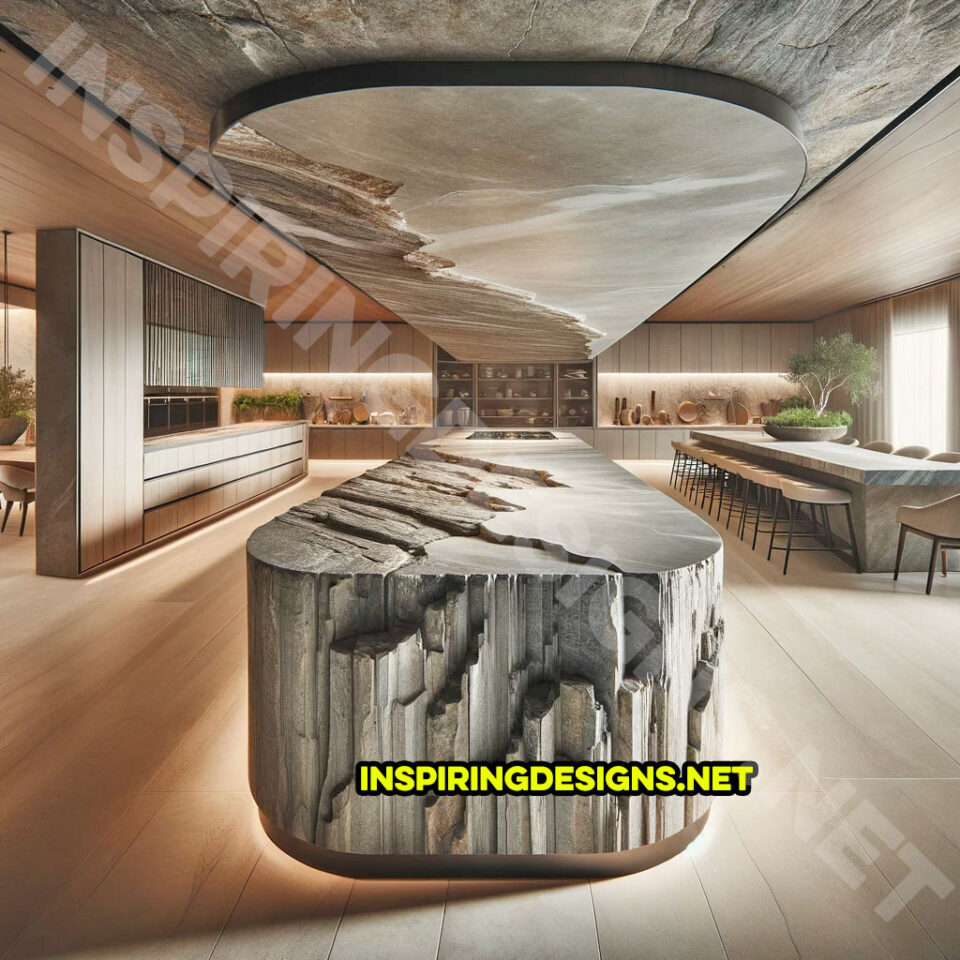 These Raw Stone Kitchen Islands Are The Ultimate Fusion of Function and ...