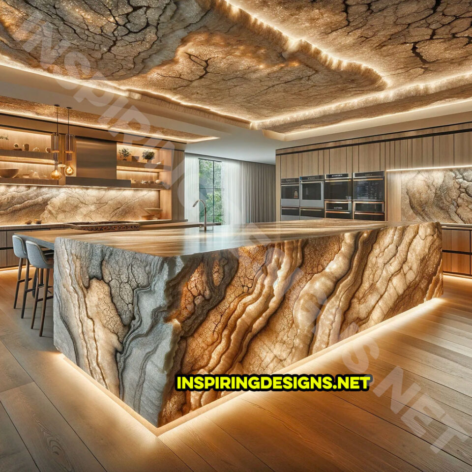 These Raw Stone Kitchen Islands Are The Ultimate Fusion of Function and ...
