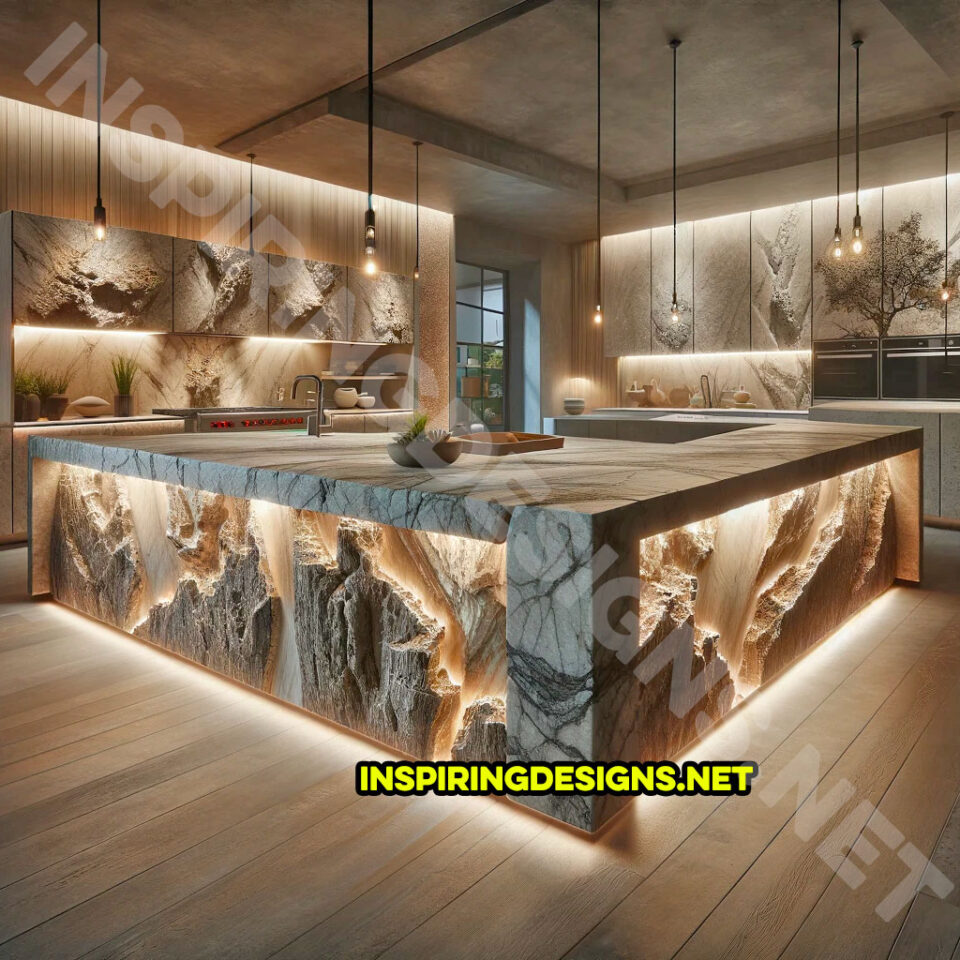 These Raw Stone Kitchen Islands Are The Ultimate Fusion of Function and ...