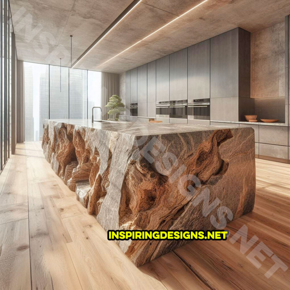These Raw Stone Kitchen Islands Are The Ultimate Fusion of Function and ...
