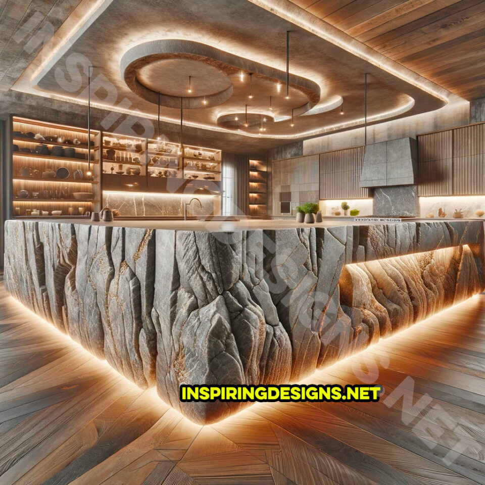 These Raw Stone Kitchen Islands Are The Ultimate Fusion of Function and ...