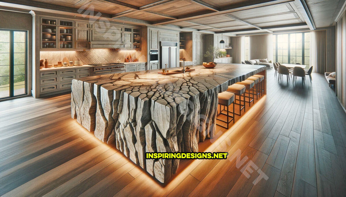 These Raw Stone Kitchen Islands Are The Ultimate Fusion of Function and ...