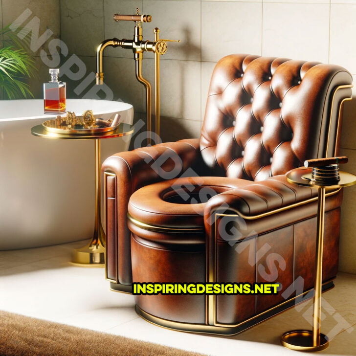 These Luxury Leather Armchair Toilets Elevate Your Bathroom to Royal Status