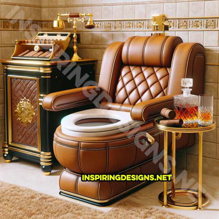 These Luxury Leather Armchair Toilets Elevate Your Bathroom to Royal Status