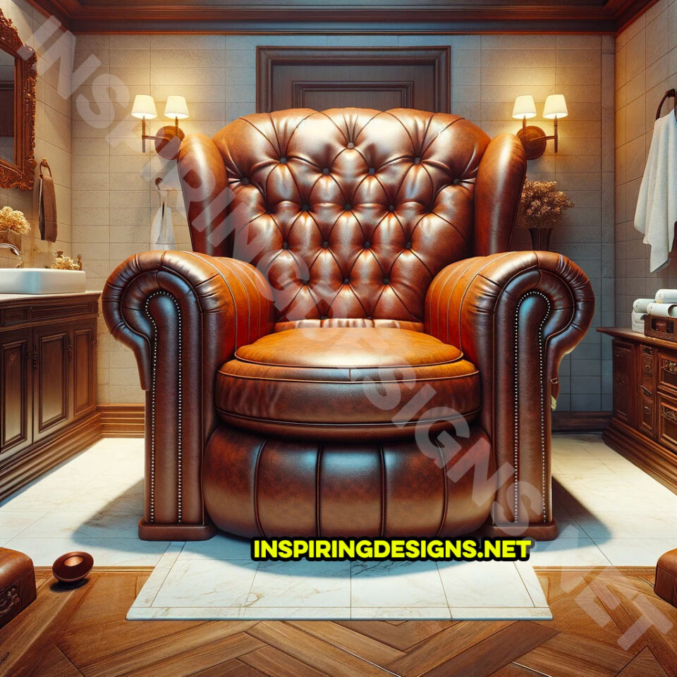 These Luxury Leather Armchair Toilets Elevate Your Bathroom to Royal Status