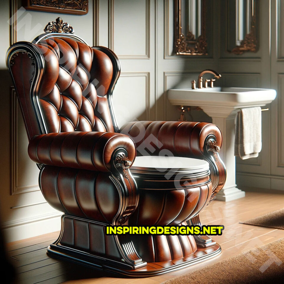 These Luxury Leather Armchair Toilets Elevate Your Bathroom to Royal Status