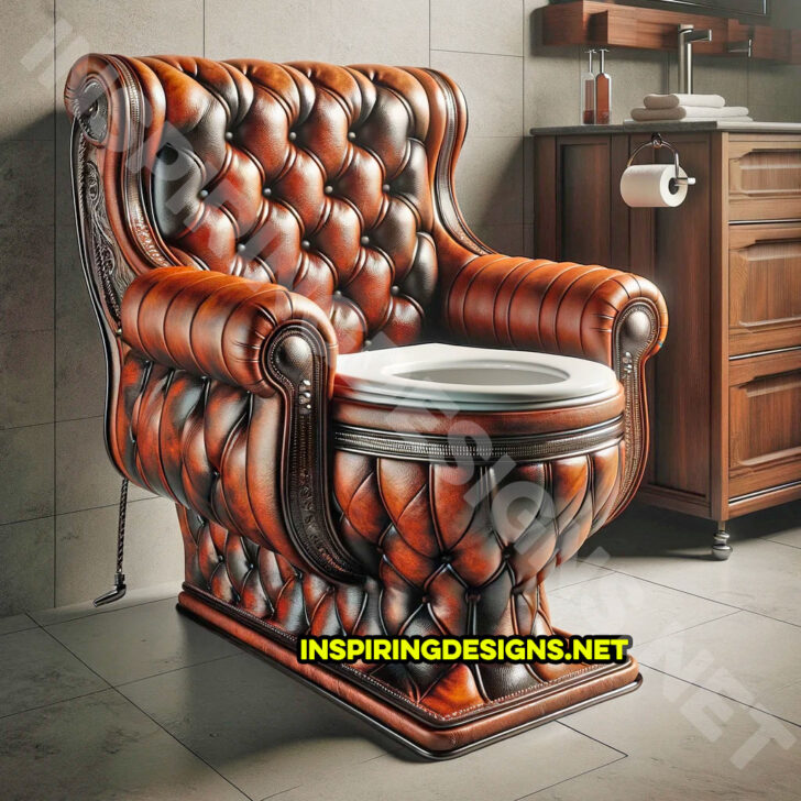 These Luxury Leather Armchair Toilets Elevate Your Bathroom to Royal Status