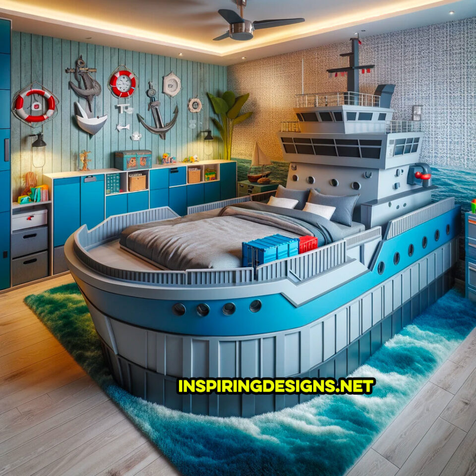 These Cargo Ship Shaped Kids Beds Turn Bedtime into an Exciting Voyage ...