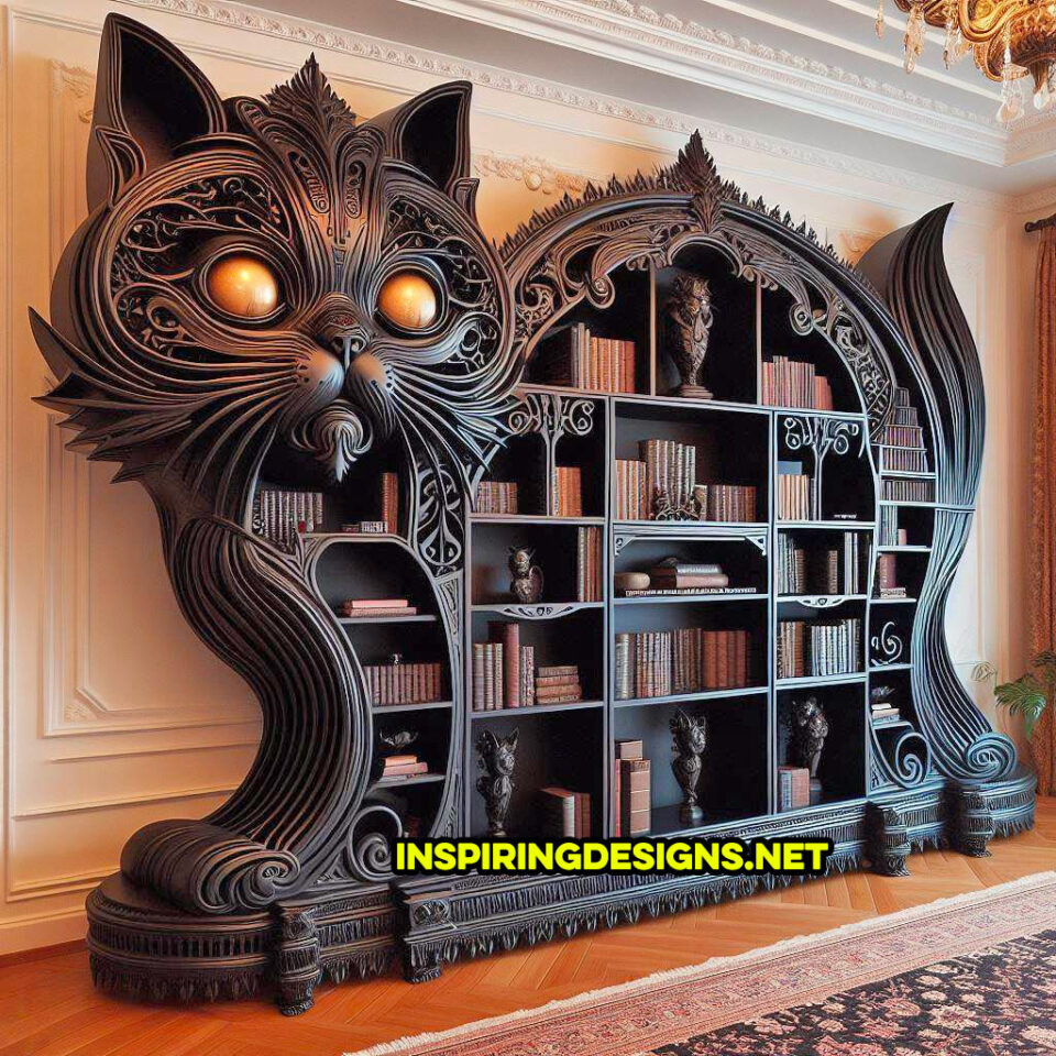 These Giant Cat Shaped Bookcases Will Have You Feline Fine About Your ...