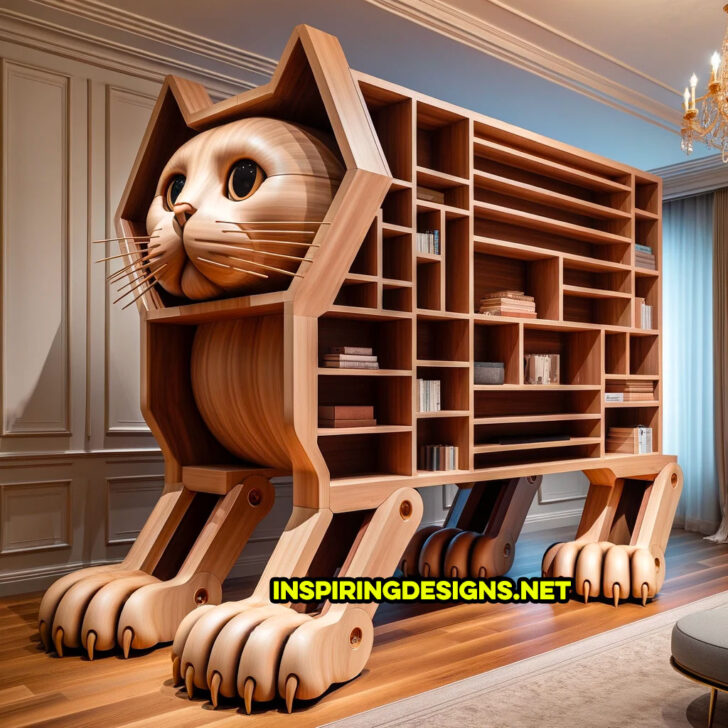 These Giant Cat Shaped Bookcases Will Have You Feline Fine About Your ...