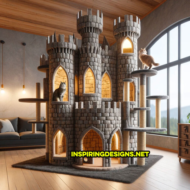 These Hogwarts Castle Cat Play Trees Offer an Enchanting Escape for ...