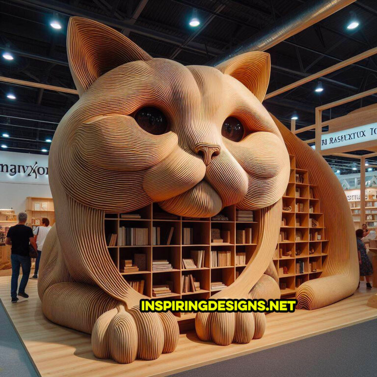 These Giant Cat Shaped Bookcases Will Have You Feline Fine About Your ...