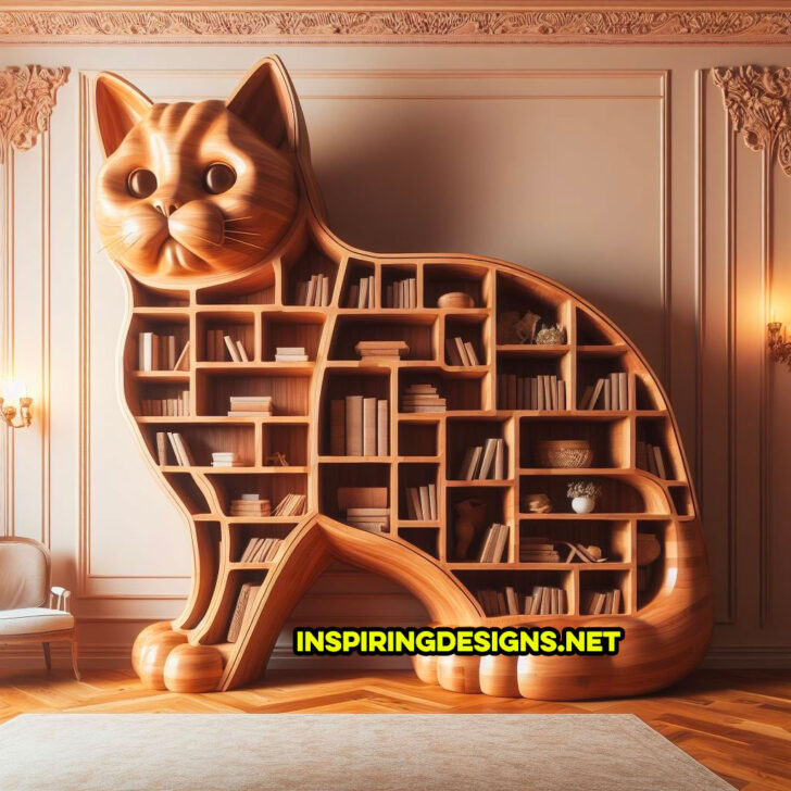 These Giant Cat Shaped Bookcases Will Have You Feline Fine About Your ...