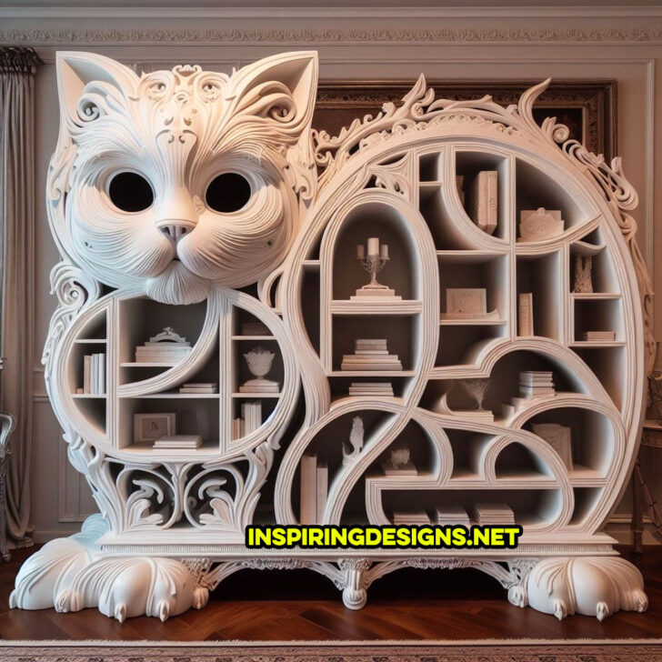 These Giant Cat Shaped Bookcases Will Have You Feline Fine About Your ...