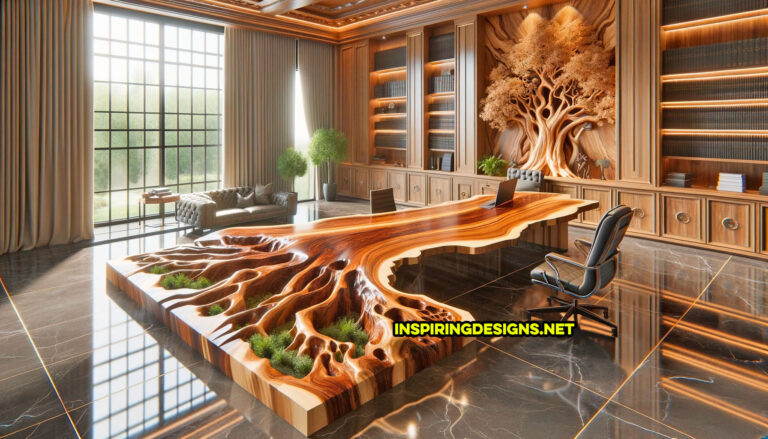 These Giant Wood Slab Desks Are the Epic Centerpiece Your Office Needs
