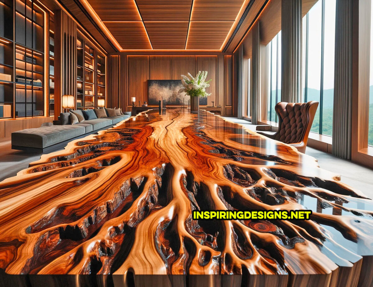These Giant Wood Slab Desks Are the Epic Centerpiece Your Office Needs