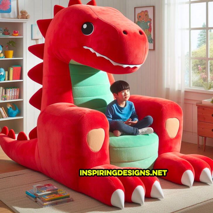 These Giant Dinosaur Shaped Kids Chairs Are The Ultimate Gaming Chair