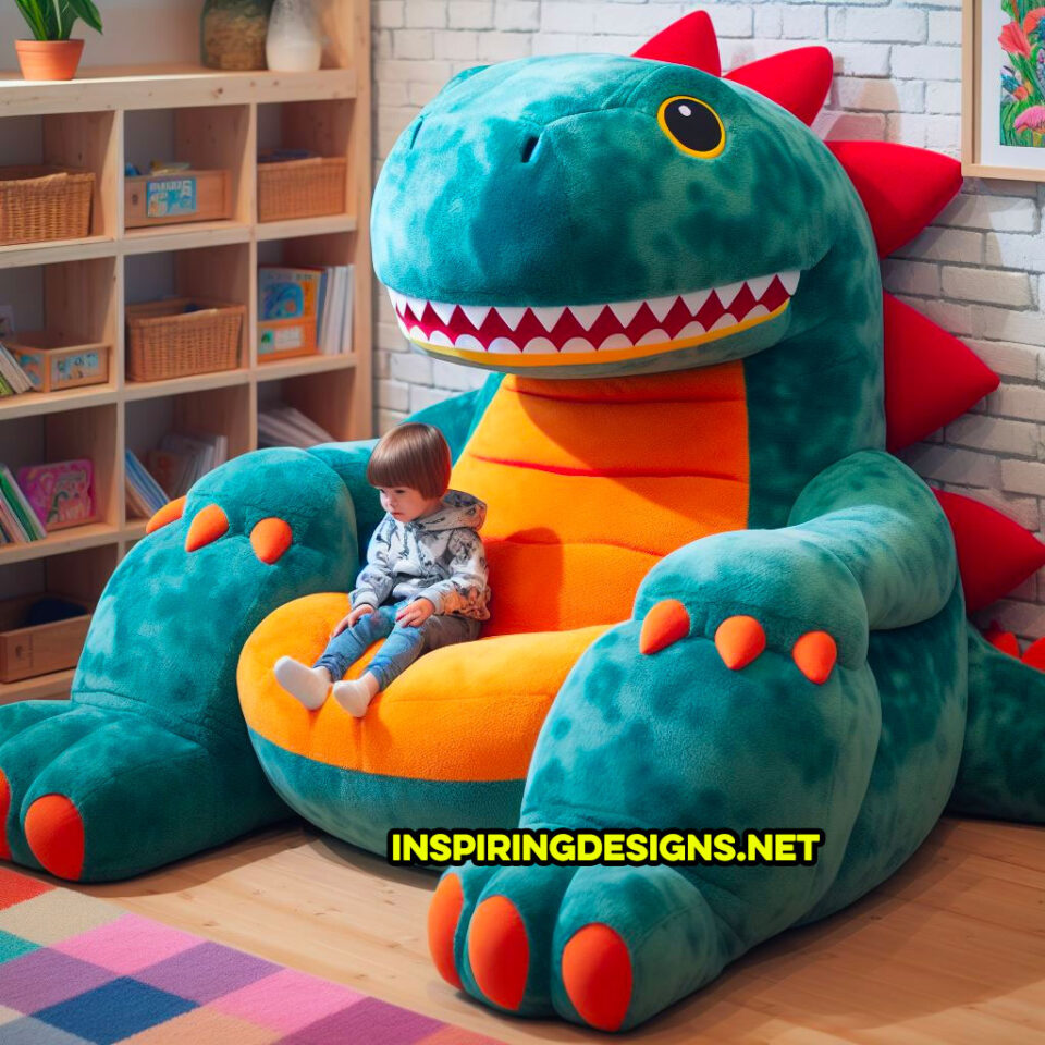 These Giant Dinosaur Shaped Kids Chairs Are The Ultimate Gaming Chair