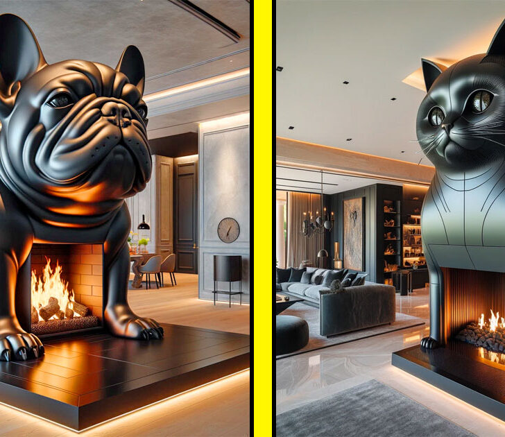 These Giant Fireplaces Are Shaped Like Dogs, Cats, and Various Other ...