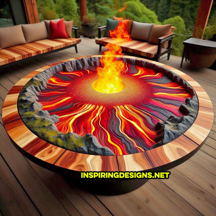 These Volcano Shaped Patio Fire Tables Bring an Explosive Touch to Your ...