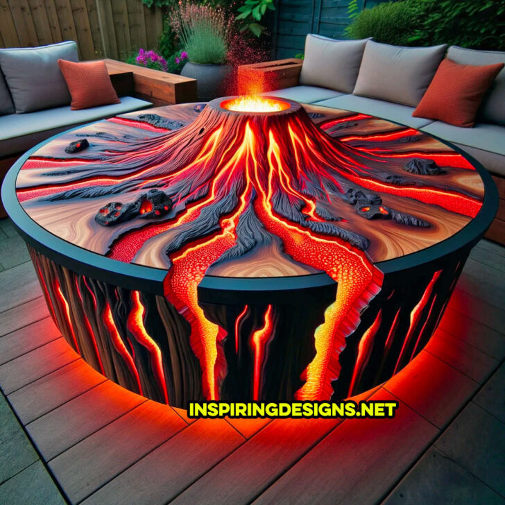 These Volcano Shaped Patio Fire Tables Bring an Explosive Touch to Your ...
