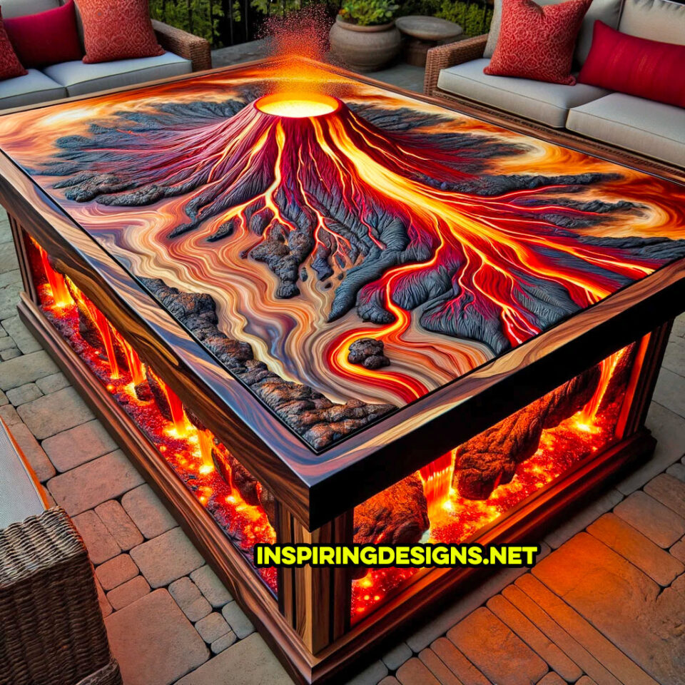 These Volcano Shaped Patio Fire Tables Bring an Explosive Touch to Your ...