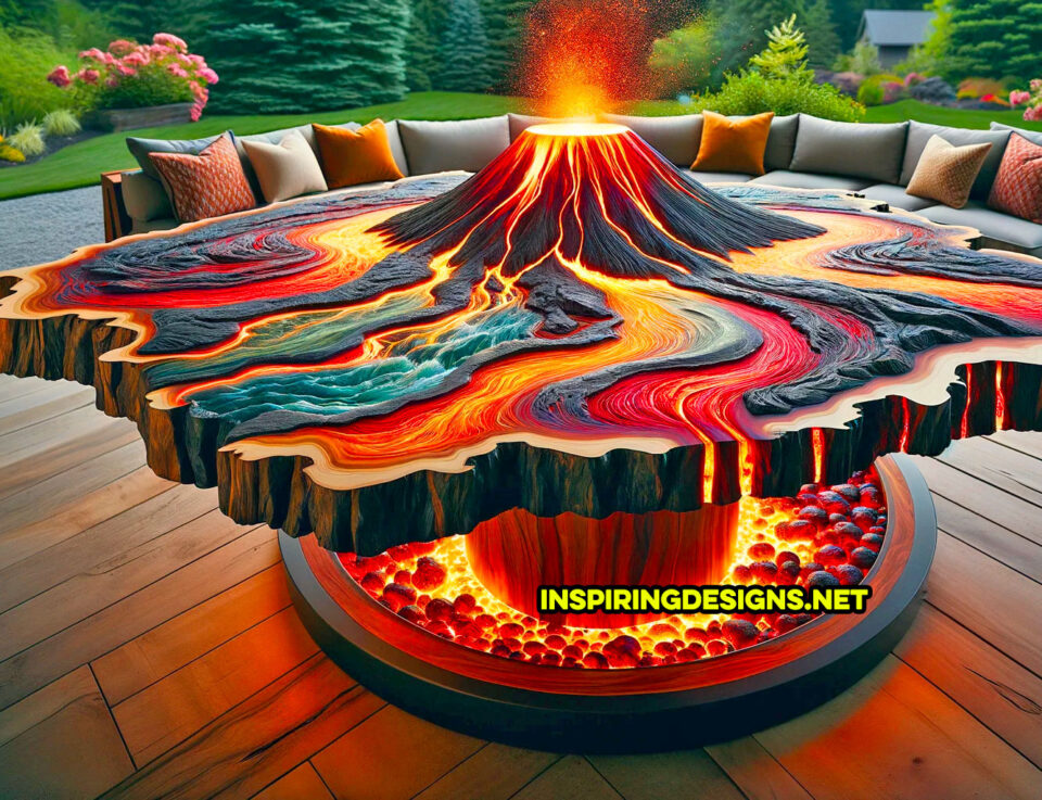These Volcano Shaped Patio Fire Tables Bring an Explosive Touch to Your ...