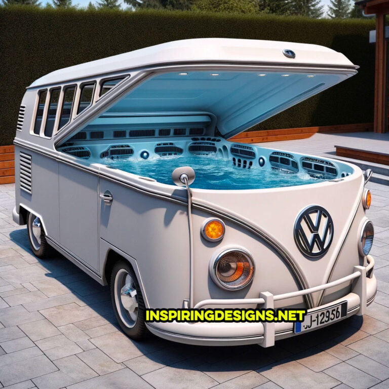 These Volkswagen Bus Hot Tubs Will Transform Your Patio into a Retro Oasis