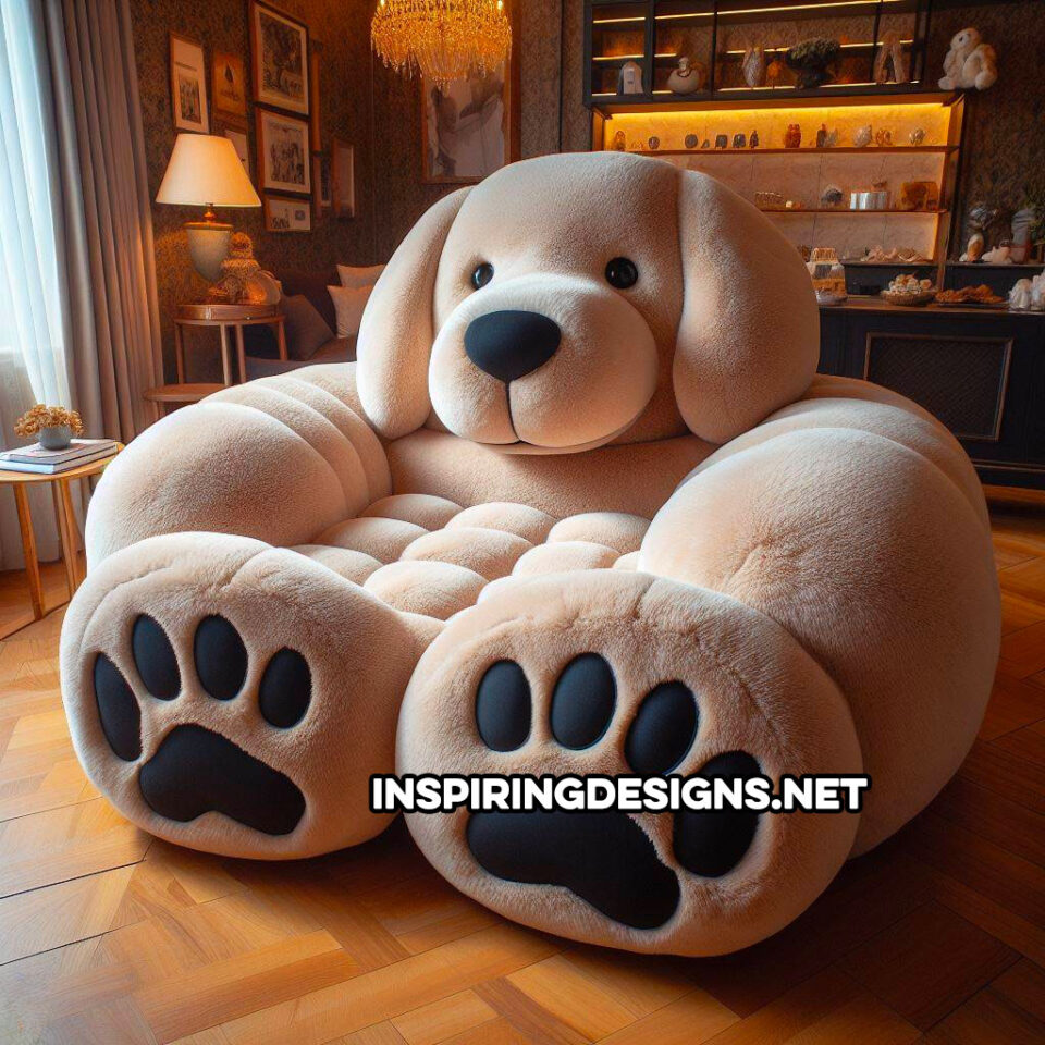 These Fluffy Dog Shaped Chairs Are A Furry Addition to Your Living Room