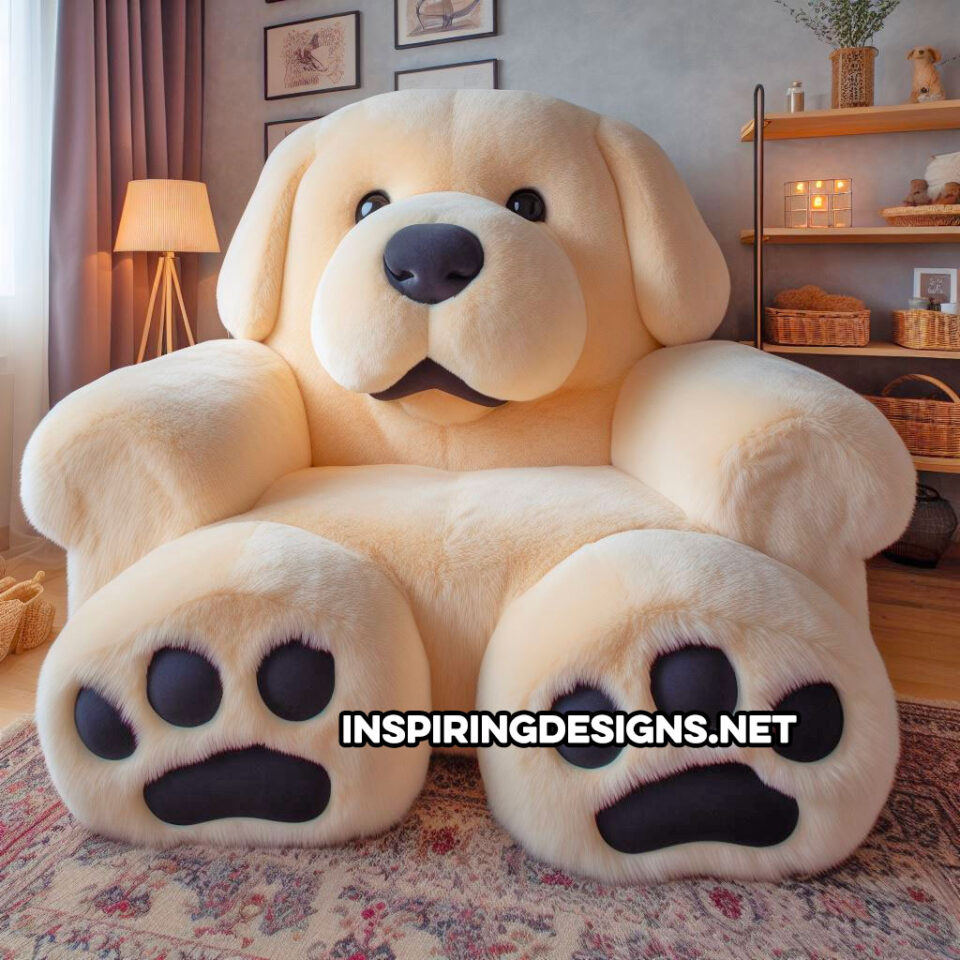 These Fluffy Dog Shaped Chairs Are A Furry Addition to Your Living Room