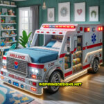 These Police and Firetruck Kids Bunk Beds Have Built-in Libraries!
