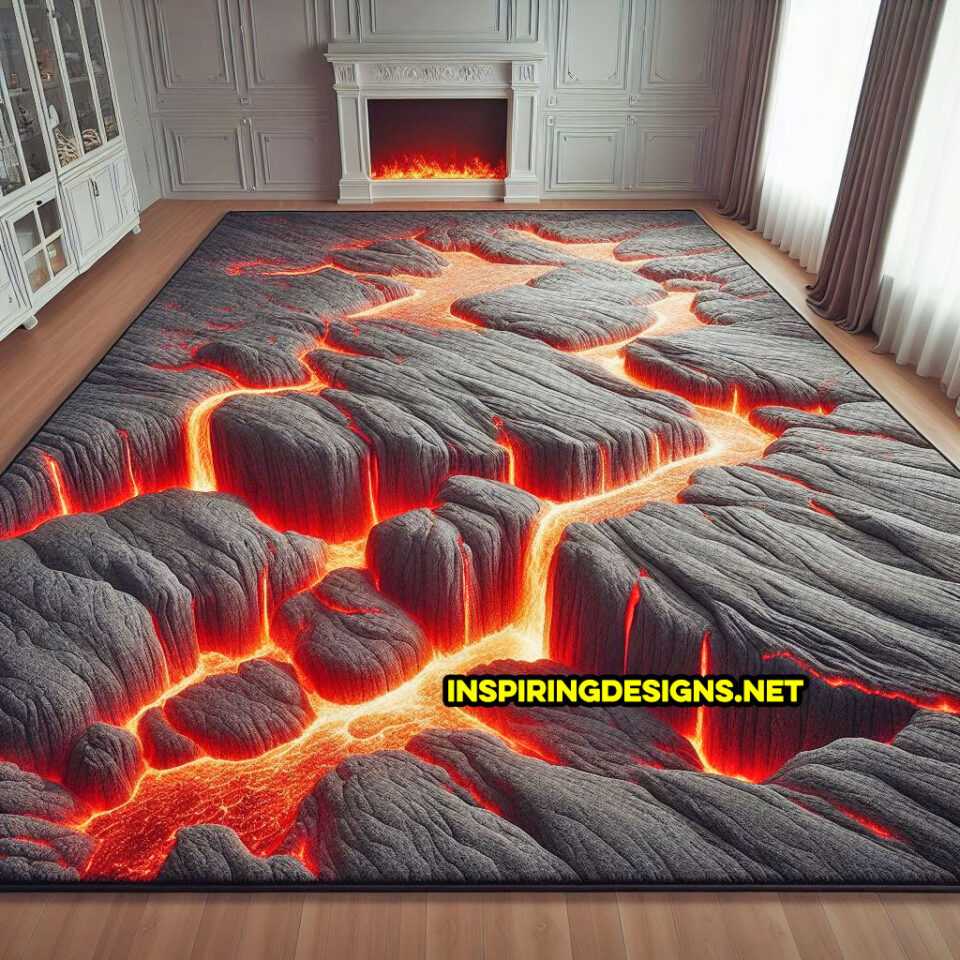 These Giant Lava Rugs Let Your Kids Realistically Play "The Floor Is Lava"!