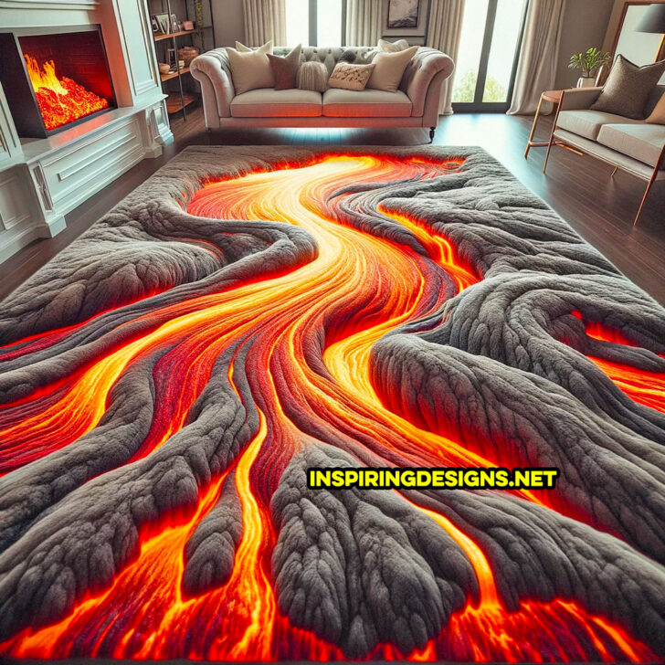 These Giant Lava Rugs Let Your Kids Realistically Play "The Floor Is Lava"!