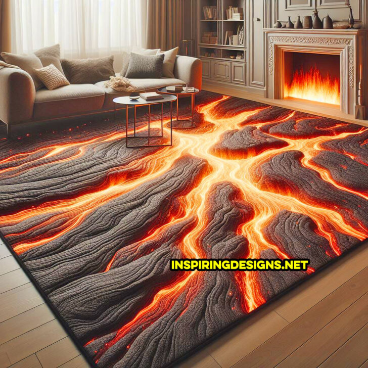 These Giant Lava Rugs Let Your Kids Realistically Play "The Floor Is Lava"!