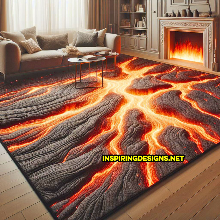 These Giant Lava Rugs Let Your Kids Realistically Play "The Floor Is Lava"!